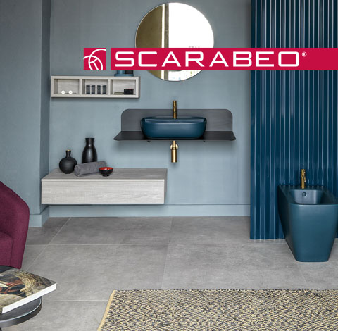 A rational and very versatile bathroom: Plana by Scarabeo Ceramiche