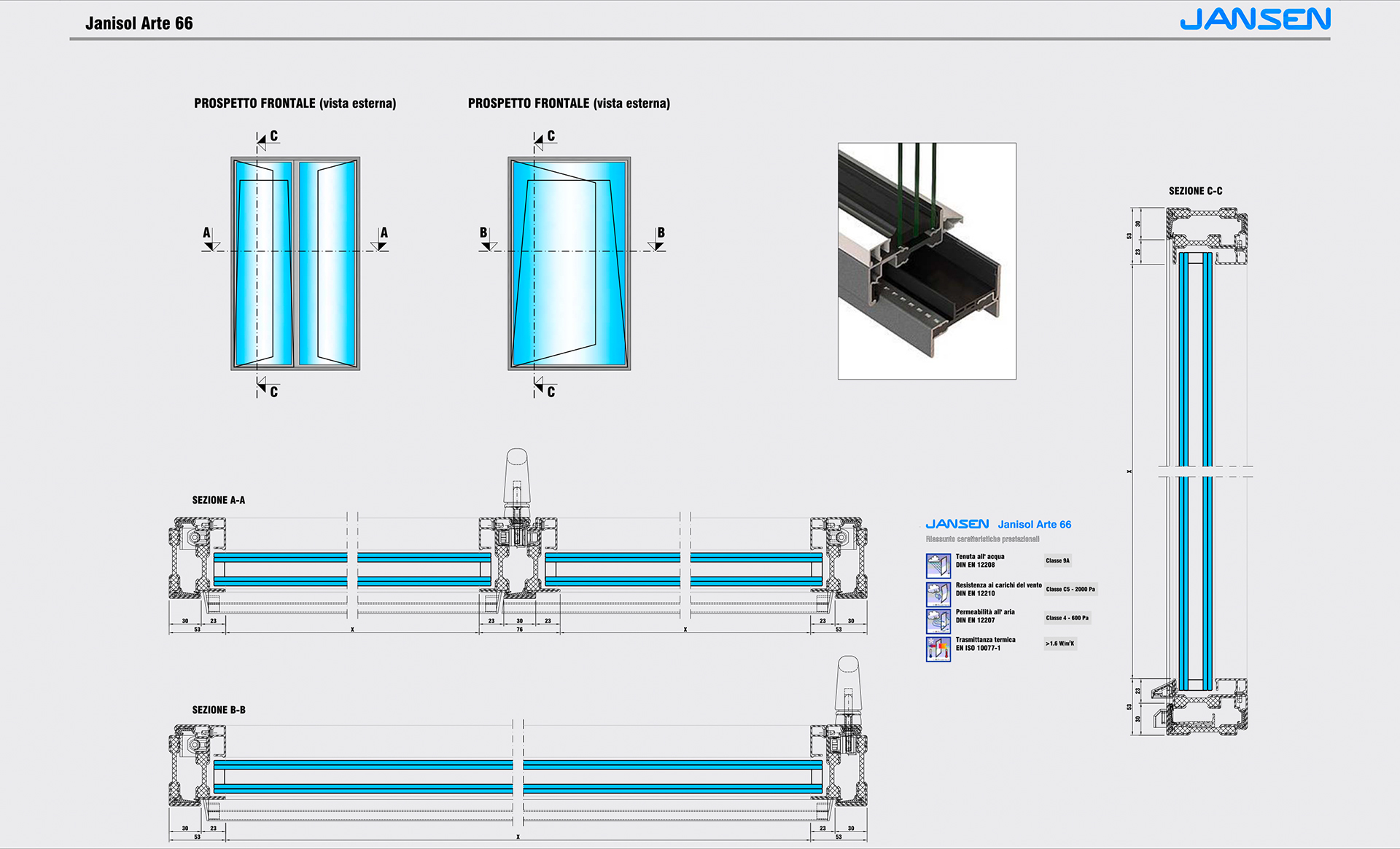 Finestre anta-ribalta Jansen Janisol ARTE 66: spazio, trasparenza e design