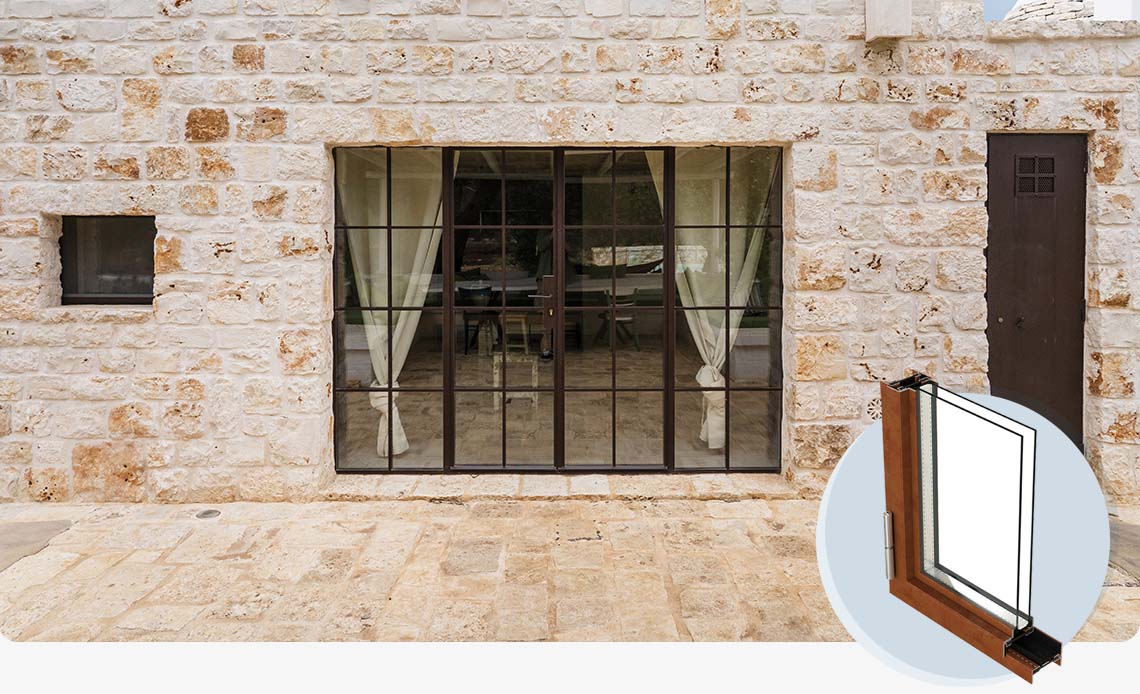 Porta finestra Jansen Janisol Arte 2.0 CORTEN: resistenza, armonia ...