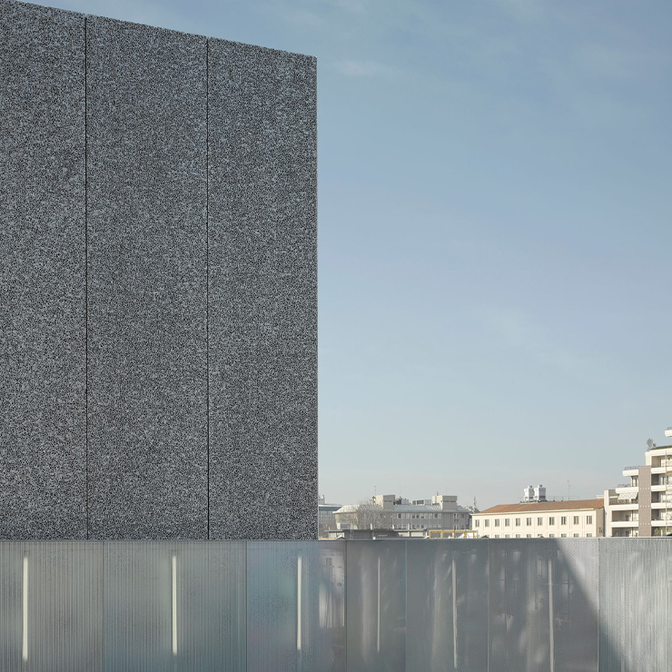 Stabilized aluminum foam panel Alusion: architectural applications