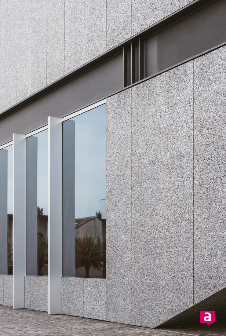 Stabilized aluminum foam panel Alusion: architectural applications