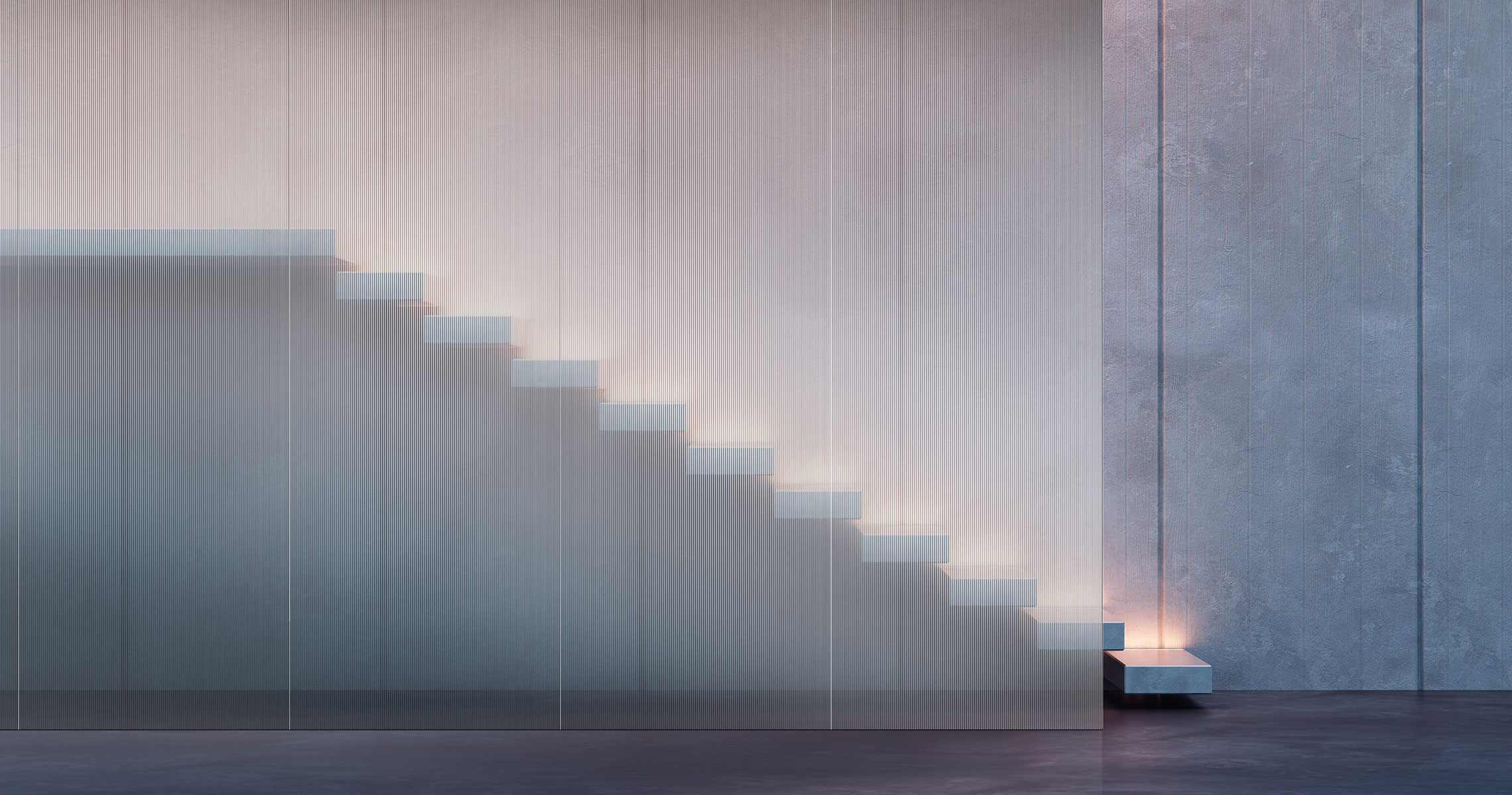 Madras glass presents Trix, its new linear satin-finish glass