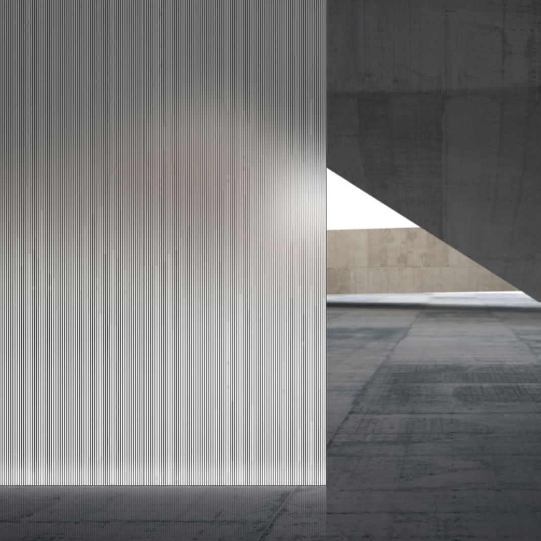 Madras glass presents Trix, its new linear satin-finish glass