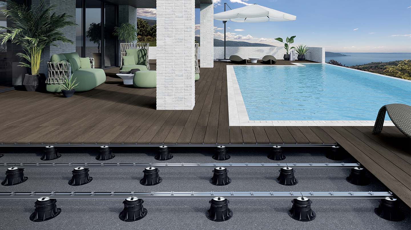 Substructure with joists Eterno Ivica: safety, speed of installation and walking stability