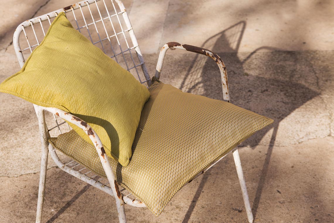 Sustainable in-outdoor fabrics in different textures and colors by Gancedo