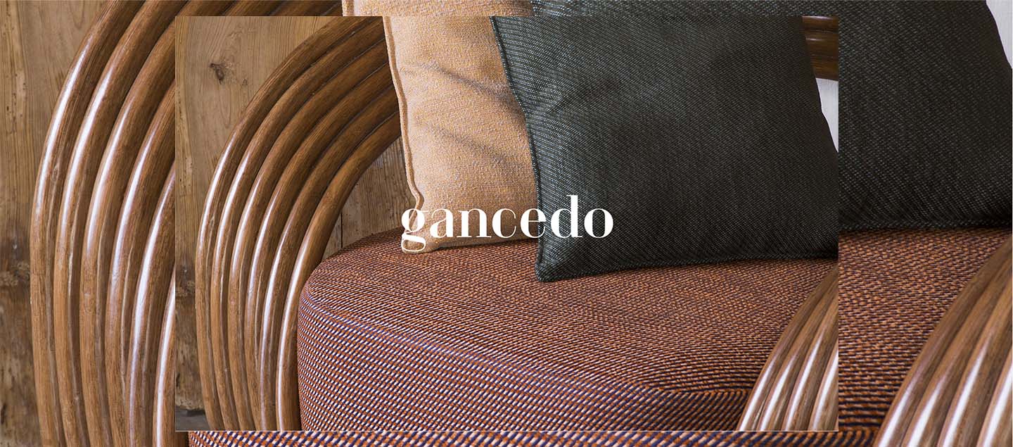Sustainable in-outdoor fabrics in different textures and colors by Gancedo