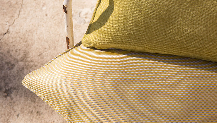 Sustainable in-outdoor fabrics in different textures and colors by Gancedo