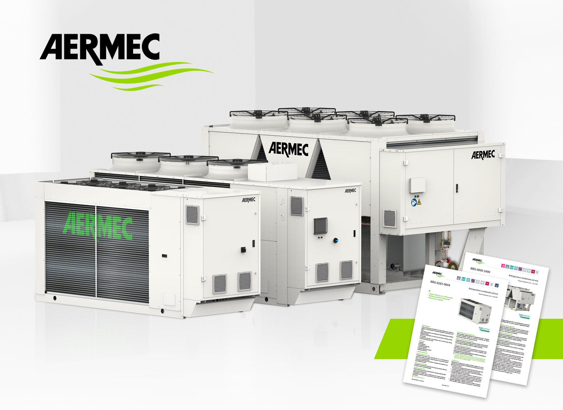 Aermec, la nuova generazione di refrigeratori e pompe di calore aria-acqua