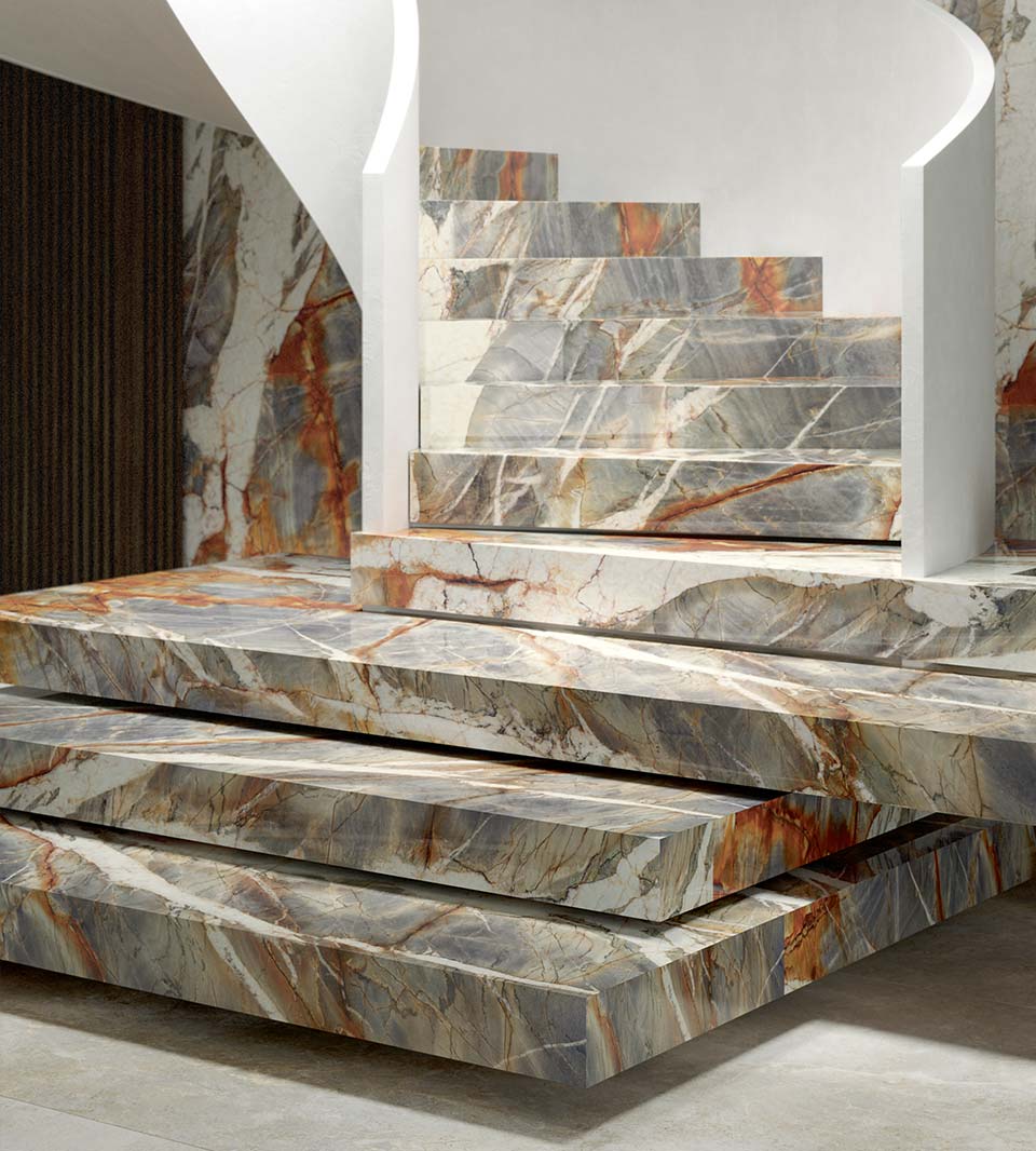 Ariostea 2022 news: large slabs ULTRA Marmi, Graniti, Pietre and Fragmenta