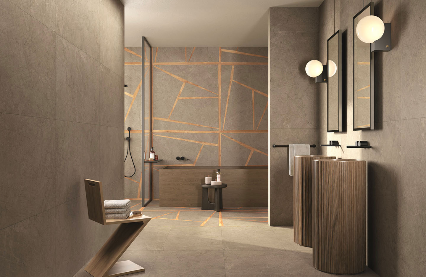 Pastorelli Mindwalk: floors and walls with inclusions inspired by the ...