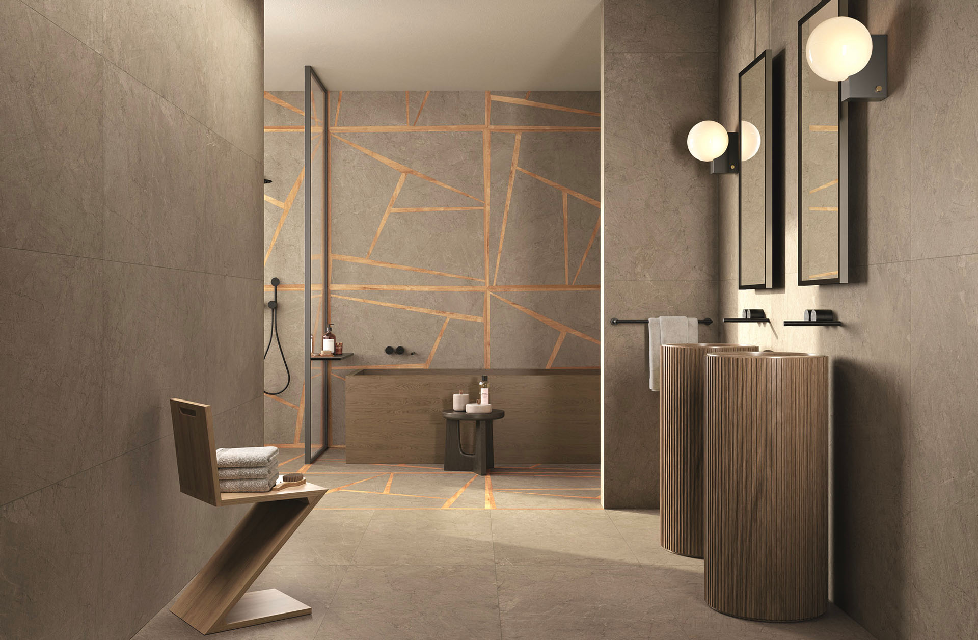 Pastorelli Mindwalk: floors and walls with inclusions inspired by the ...