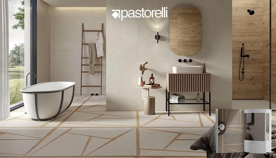 Pastorelli Mindwalk: floors and walls with inclusions inspired by the ...