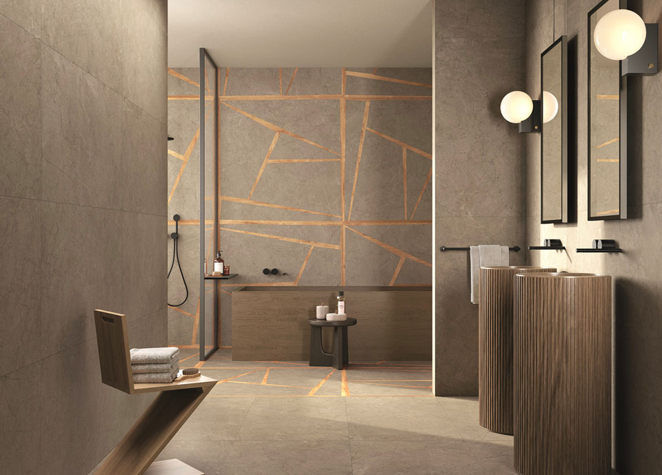 Pastorelli Mindwalk: floors and walls with inclusions inspired by the ...