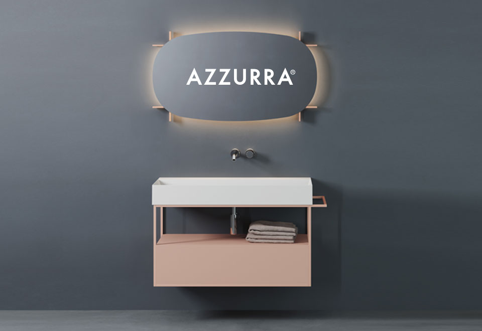 Bathroom furniture with a new approach to color: Elegance Croma by Azzurra