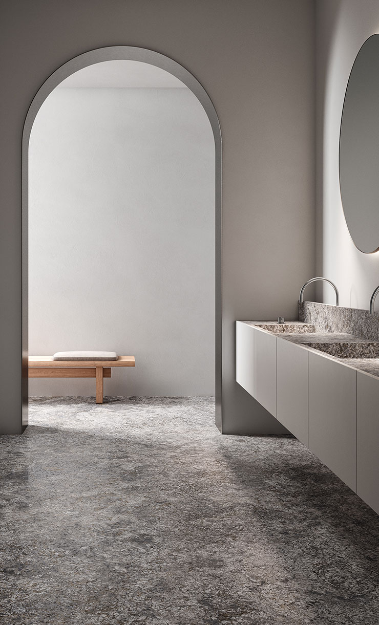 Granite-effect surfaces on large formats MaxFine by FMG