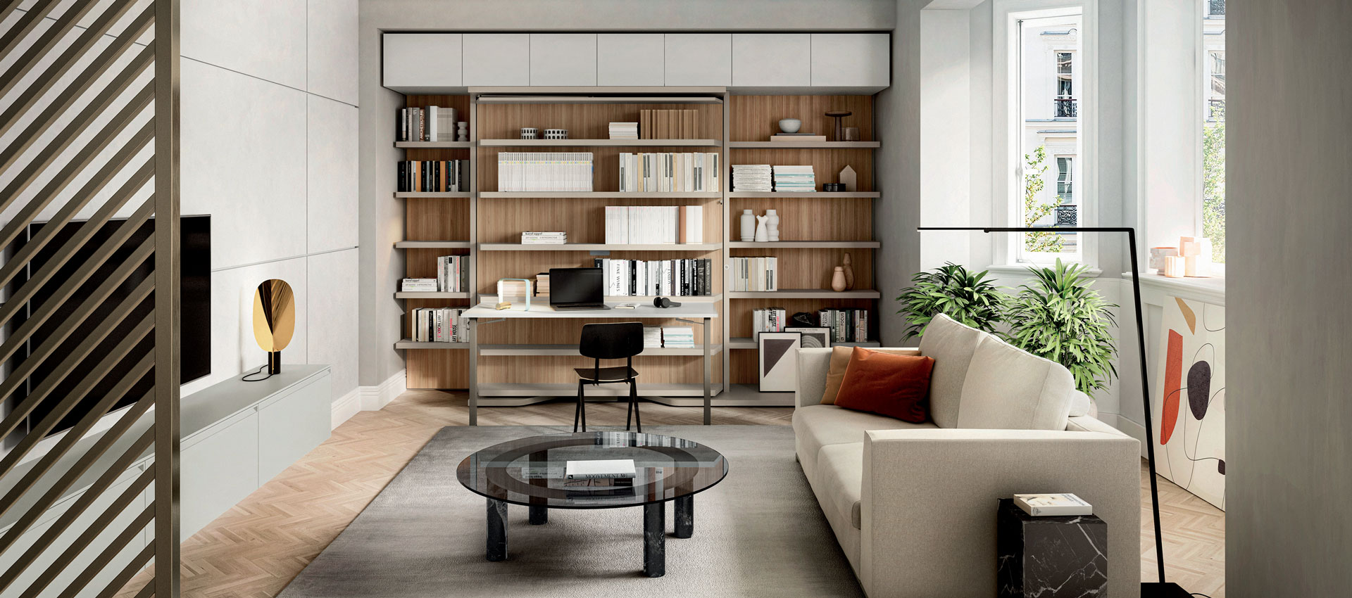 A dynamic scenario to have the functions of several rooms in one: LGM 2 ...