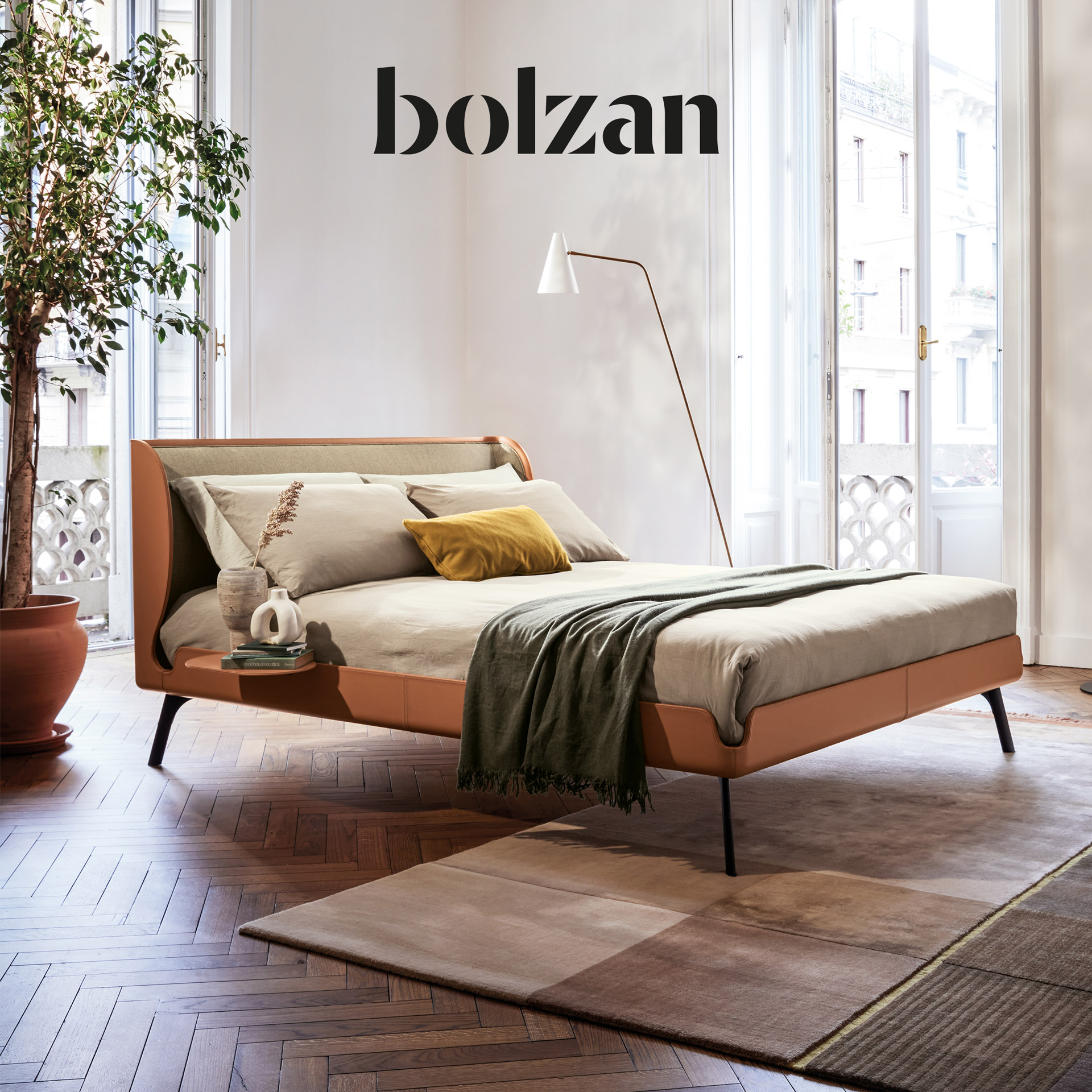 Gabri bed by Bolzan: classic in materials and finishes, contemporary in ...
