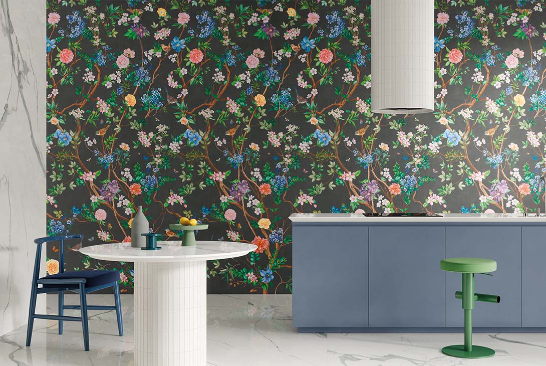 Decora, stoneware with wallpaper-effect: balance between decoration and ...
