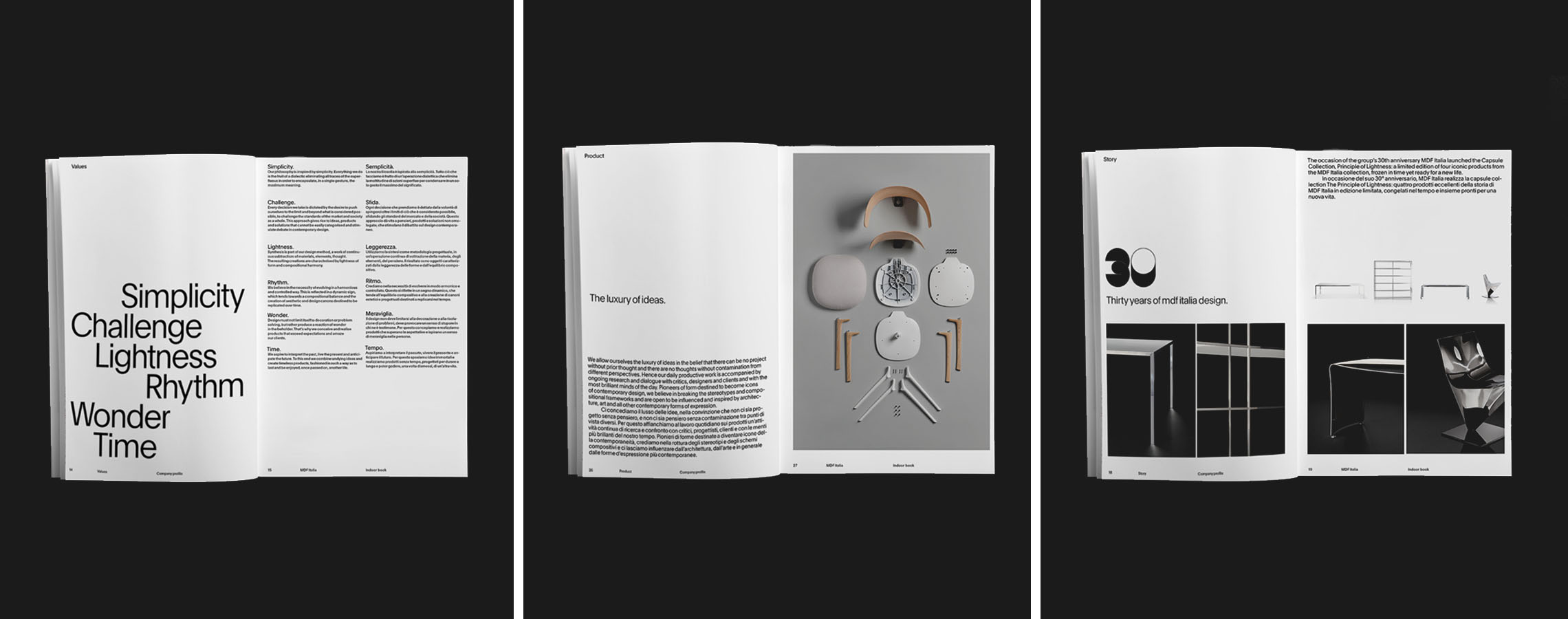 New MDF Italia catalogues. A journey through the brand's different souls