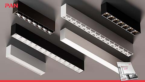 PAN, MAYA ceiling linear lighting: simple and minimal aesthetics, try ...