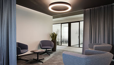 Snowsound Fiber by Caimi: custom-made acoustic curtains, an integral part of the furnishing project