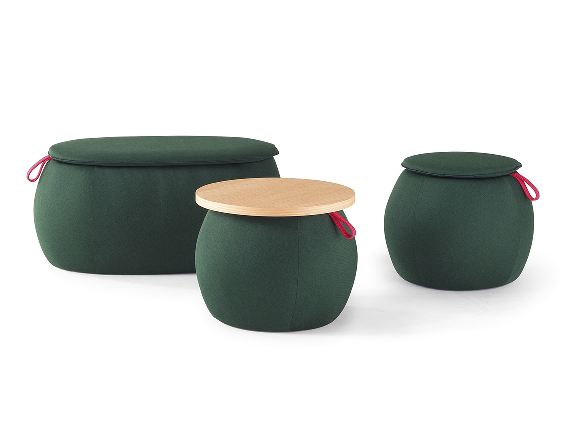Seats made of sound-absorbing materials by Caimi