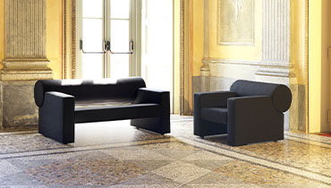 Seats made of sound-absorbing materials by Caimi