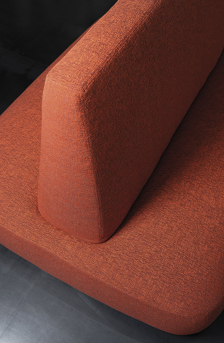 Seats made of sound-absorbing materials by Caimi