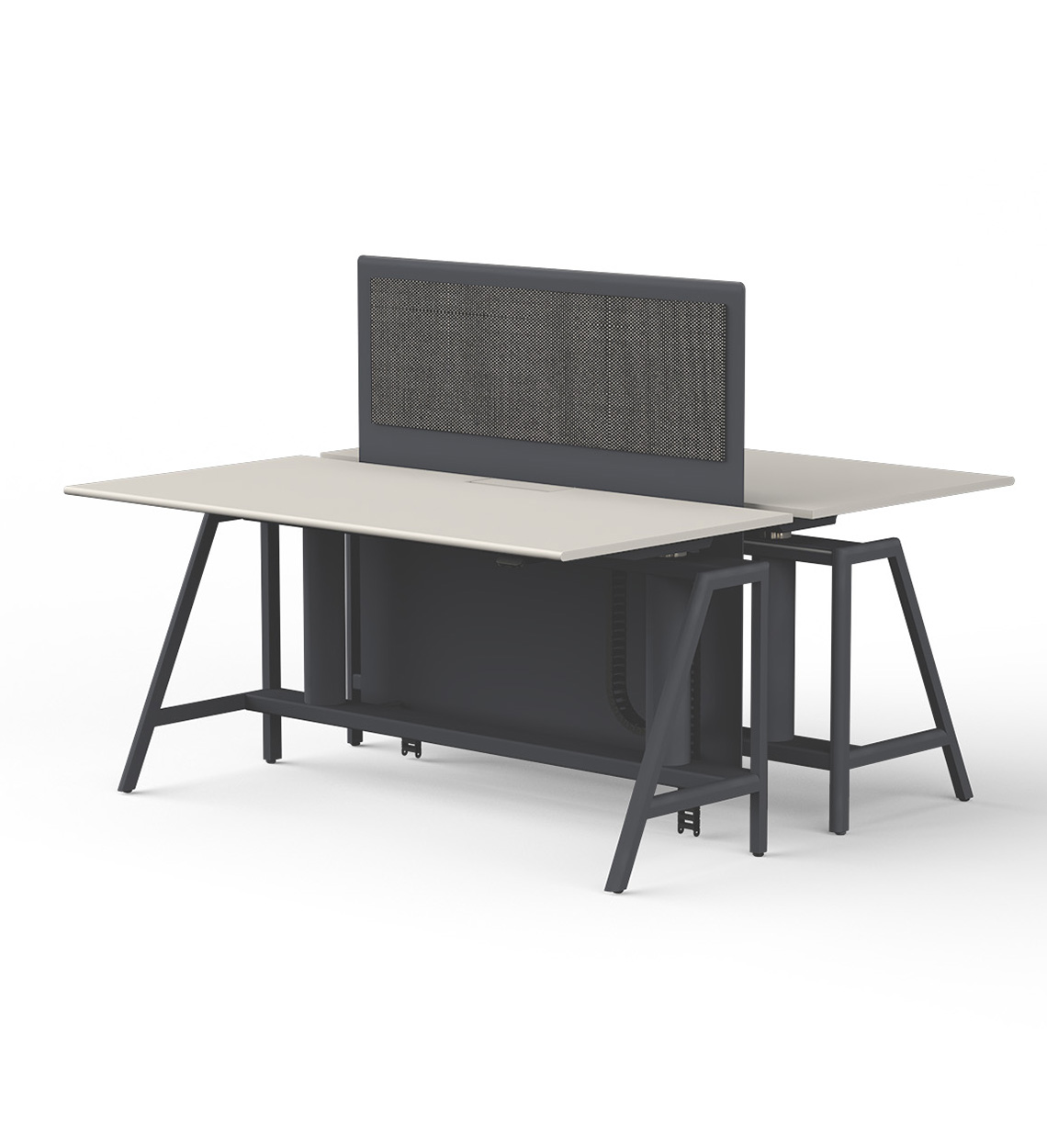 Optimized workstations with Solari elevating and accessorizing desks by ...
