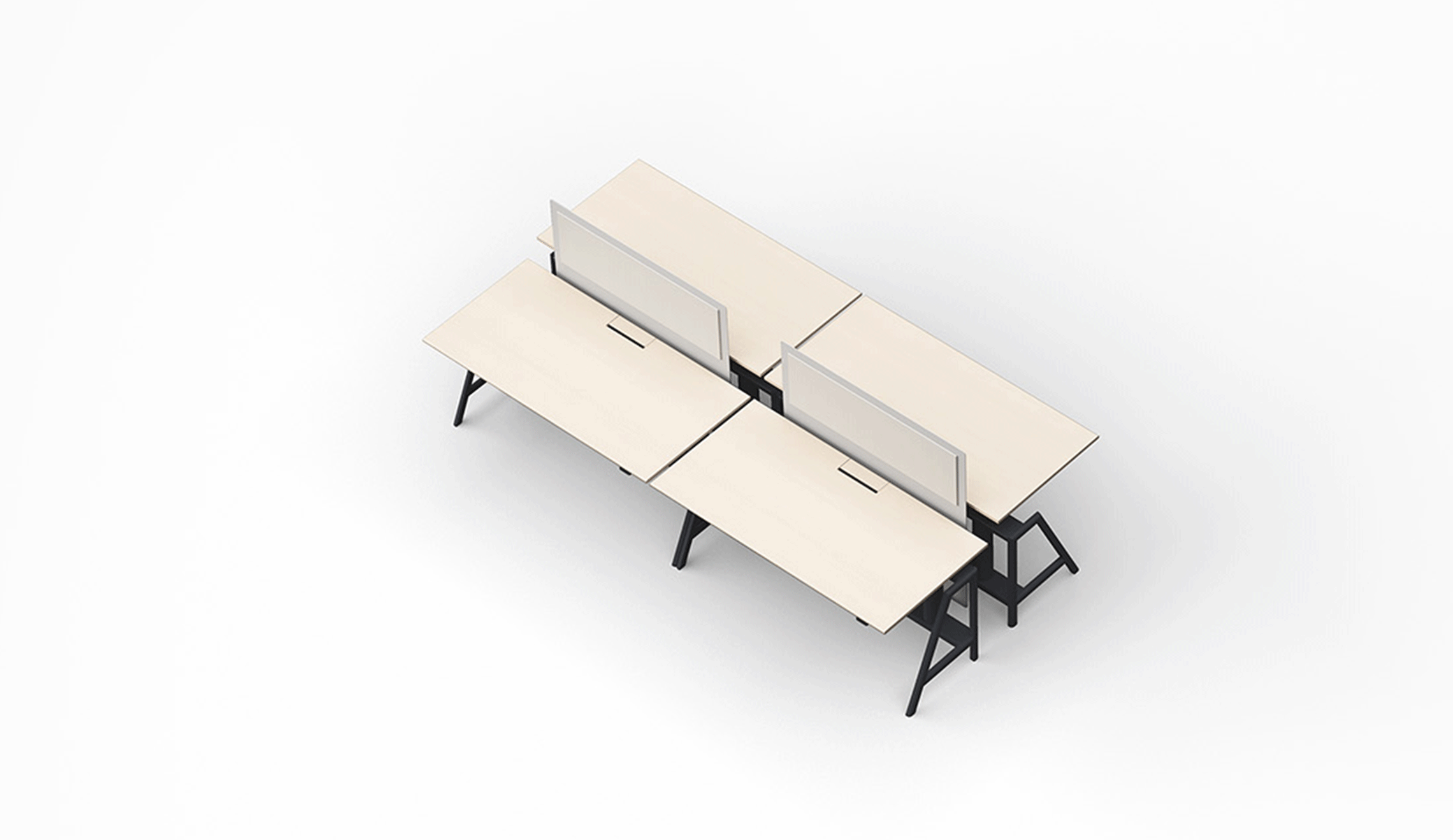 Optimized workstations with Solari elevating and accessorizing desks by ...