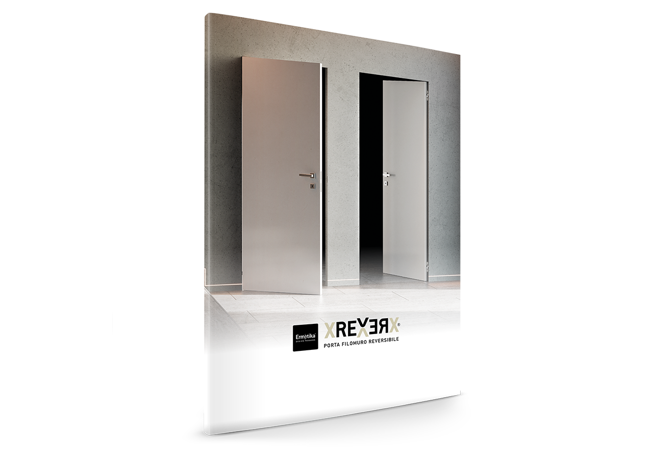 Ermetika, reversible hinged flush door xREVERx: push, pull, right, left ...