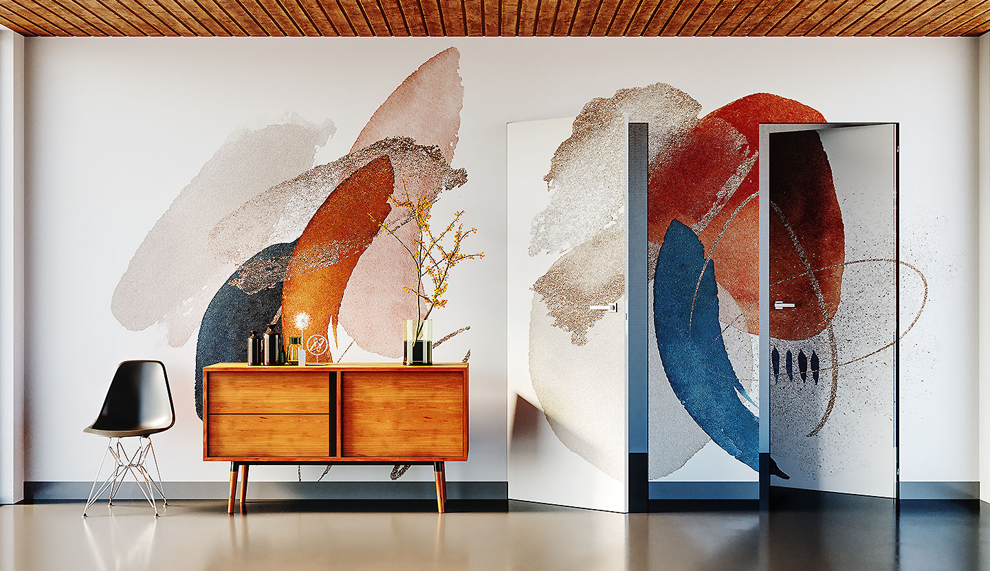 Ermetika, reversible hinged flush door xREVERx: push, pull, right, left ...