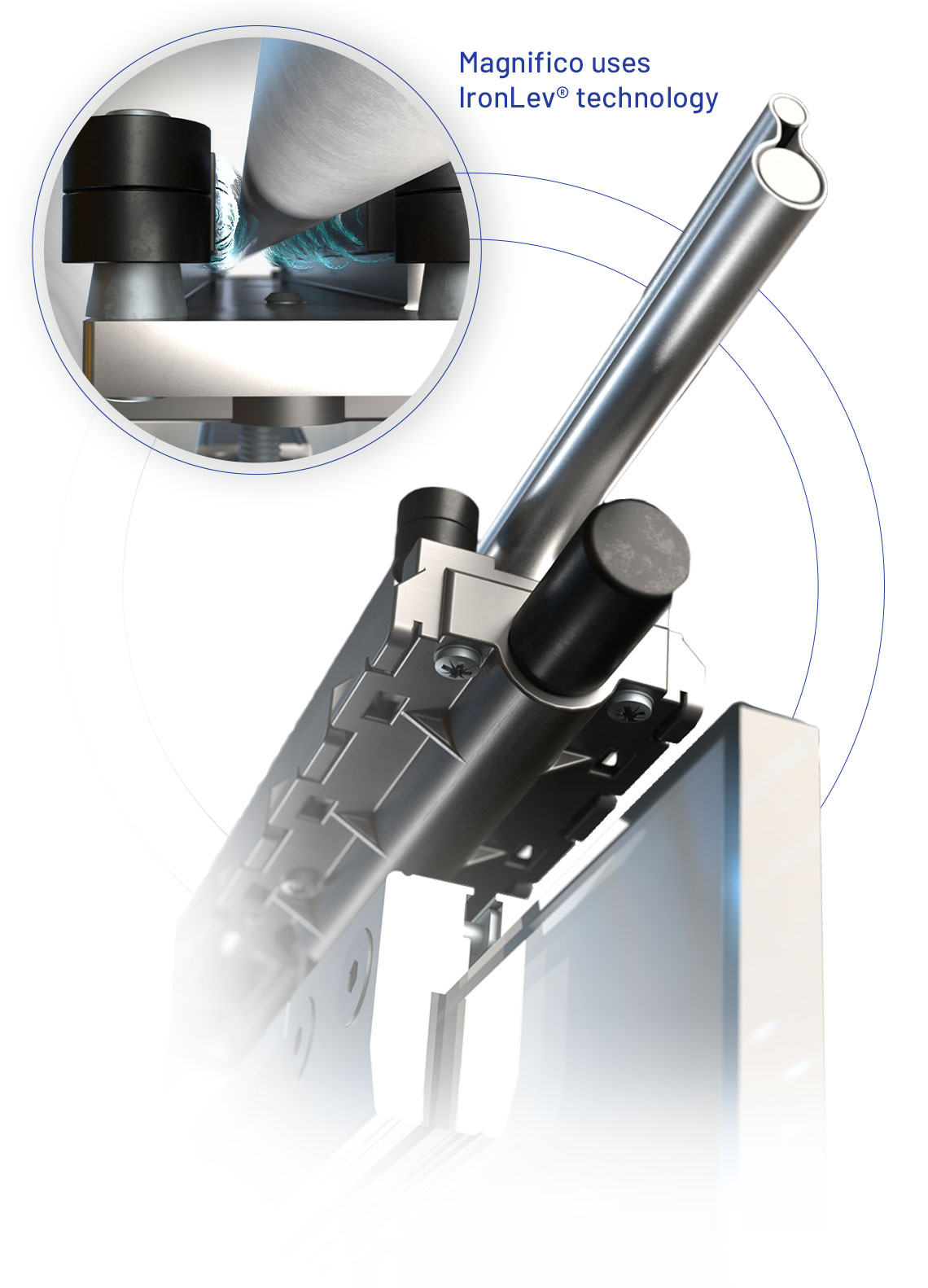 Magnetic levitation sliding opening system Magnifico by Scrigno