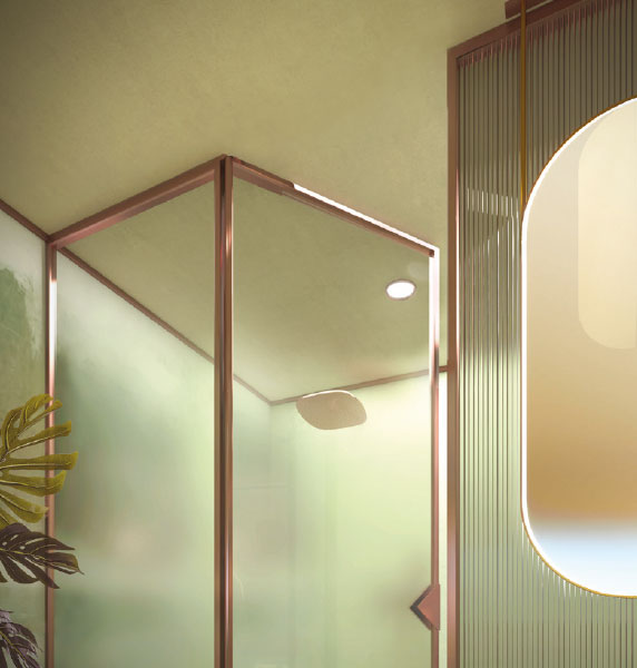 Shower enclosure becomes a partition wall: Endless, the versatile ...