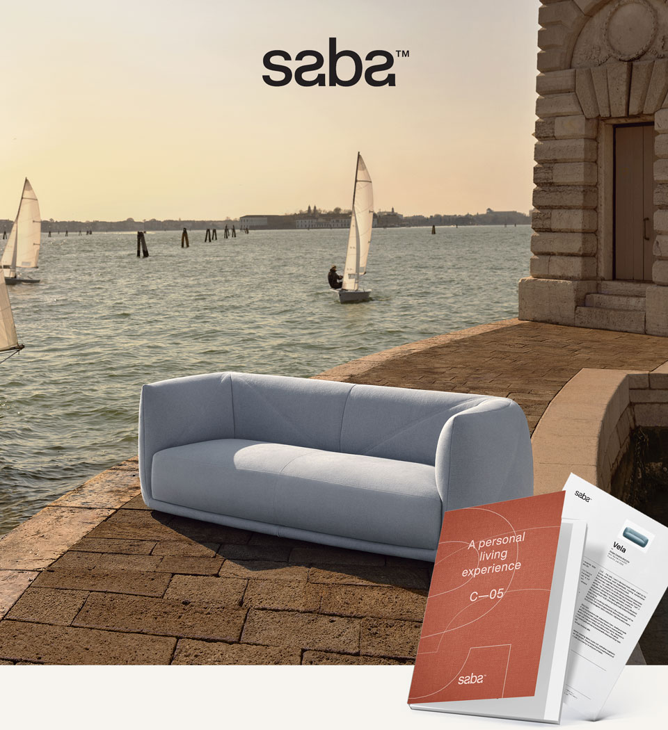 Saba presents Vela, the sofa whose silhouette and details recall the ...