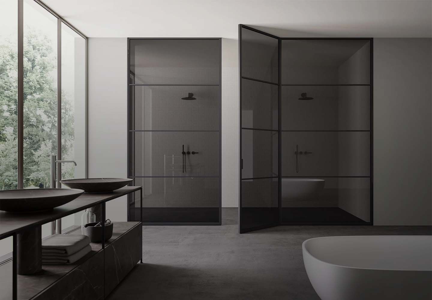 Showering by ADL: surfaces that are consistent in style, colors and ...