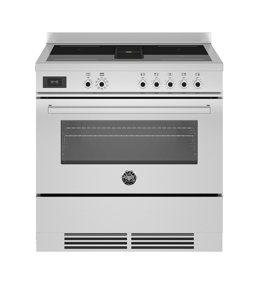 New Bertazzoni Air-Tec cooker and induction hob with integrated hood
