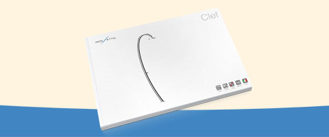 Clef outdoor shower: reinterprets with brio the eternal score of water.