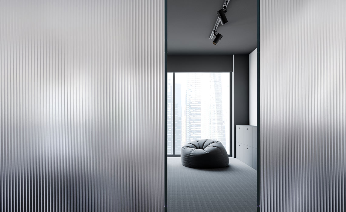 Madras Satin-finished glass: flat, reeded, full satin finish. More ...