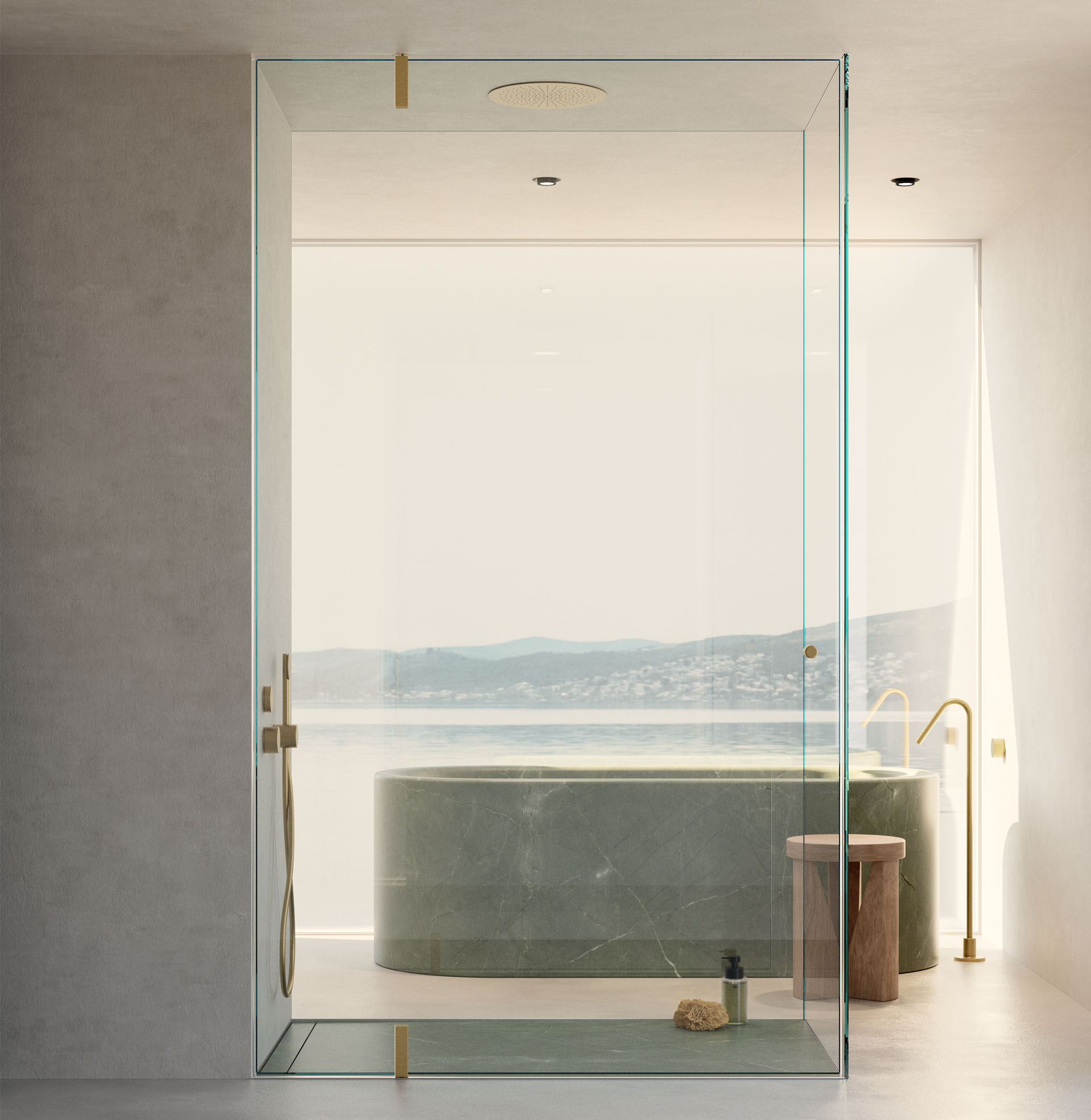 Terracielo by RARE, fully customizable full-height shower system