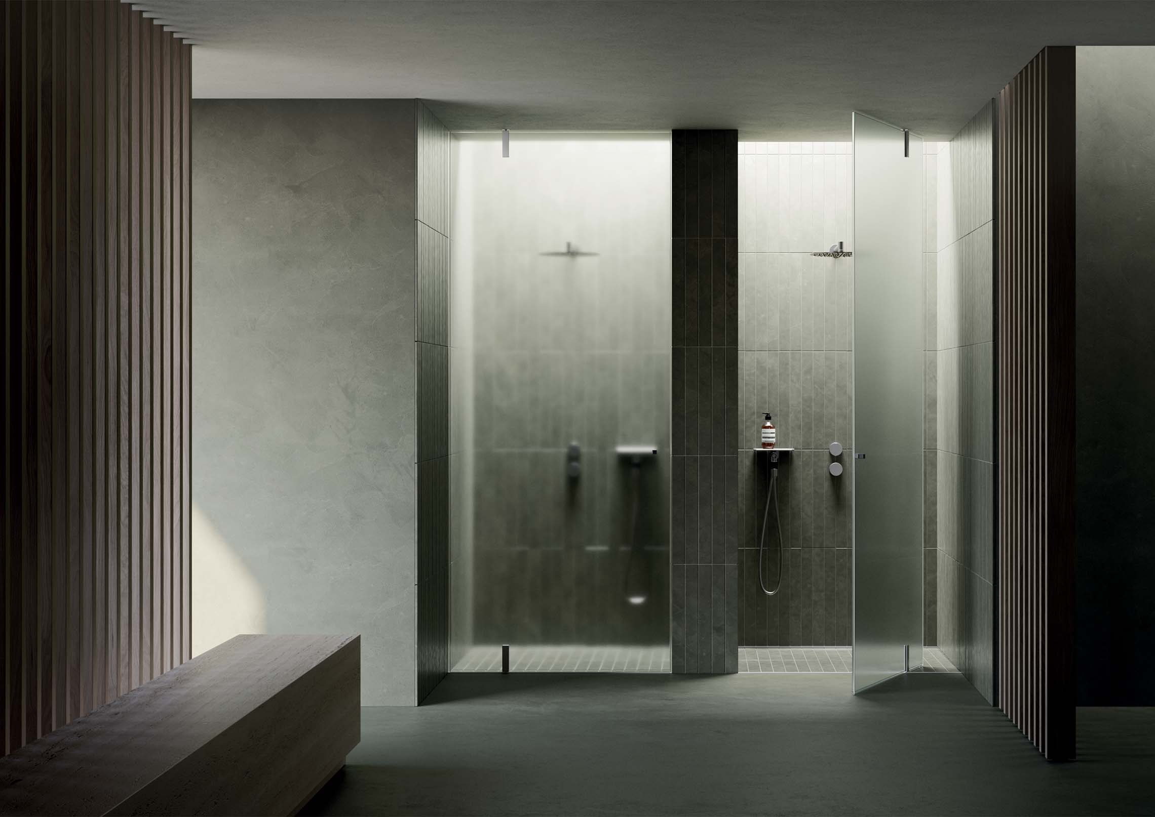 Terracielo by RARE, fully customizable full-height shower system