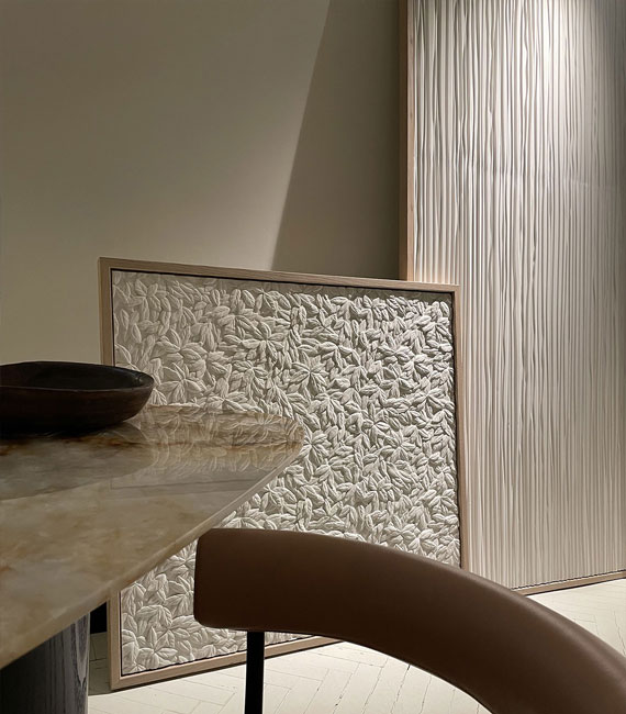 Handmade sculptural three-dimensional ceramic panels - 3D Surface