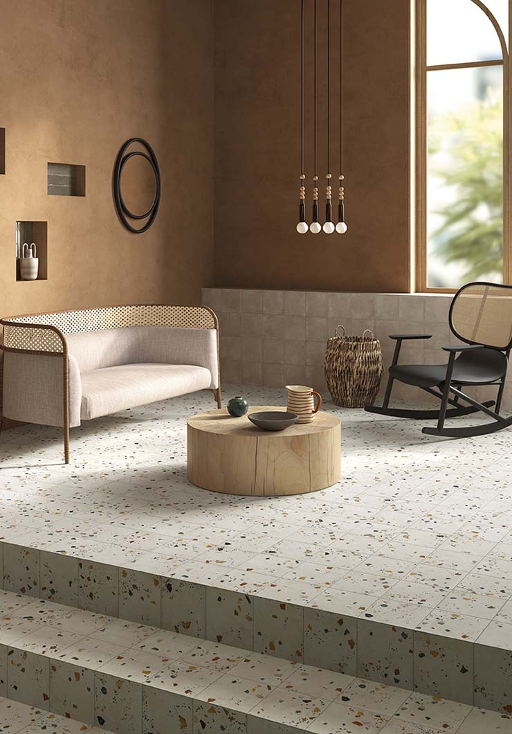 New Premiere marble collection, Ceramica del Conca: coloured stone surfaces