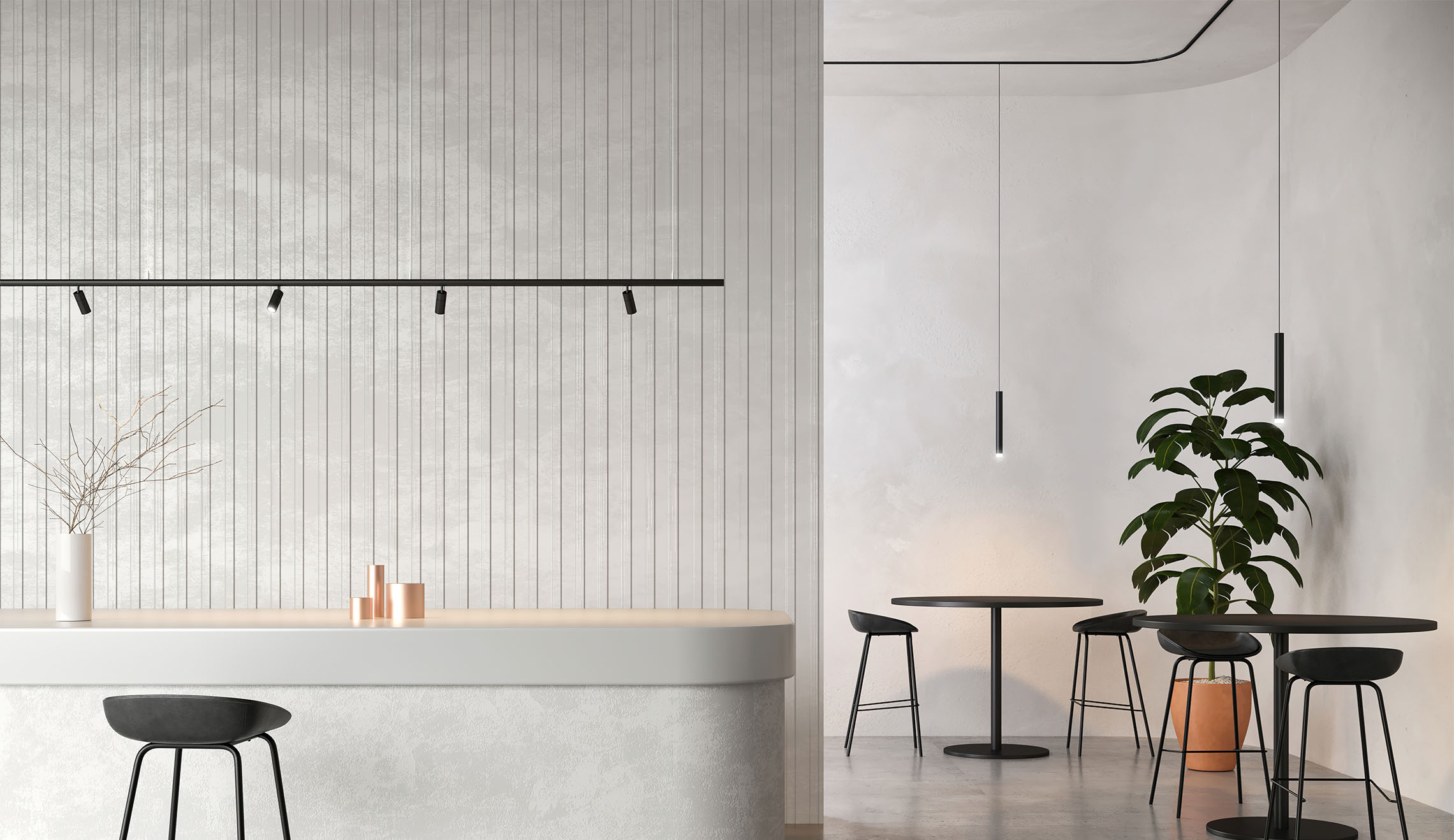 Outline: ultra-miniaturised track lighting by Reggiani