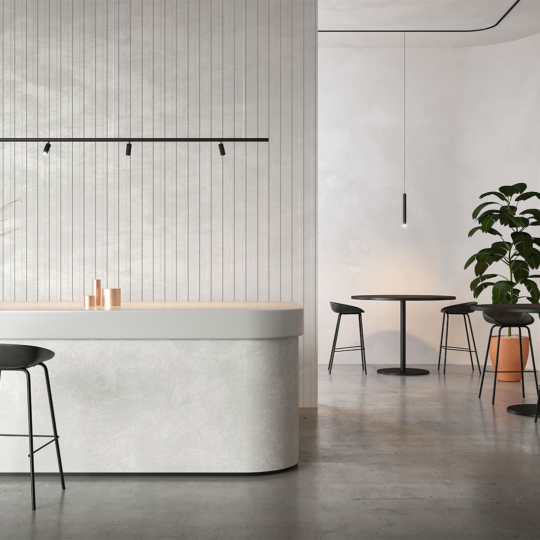 Outline: ultra-miniaturised track lighting by Reggiani