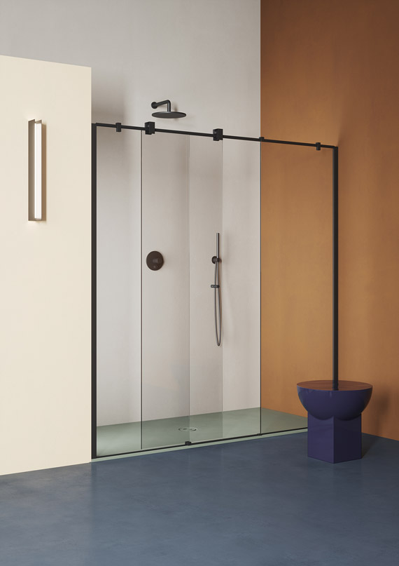 SoloDue, the tailor-made, only 2 cm thick, full body ceramic shower ...