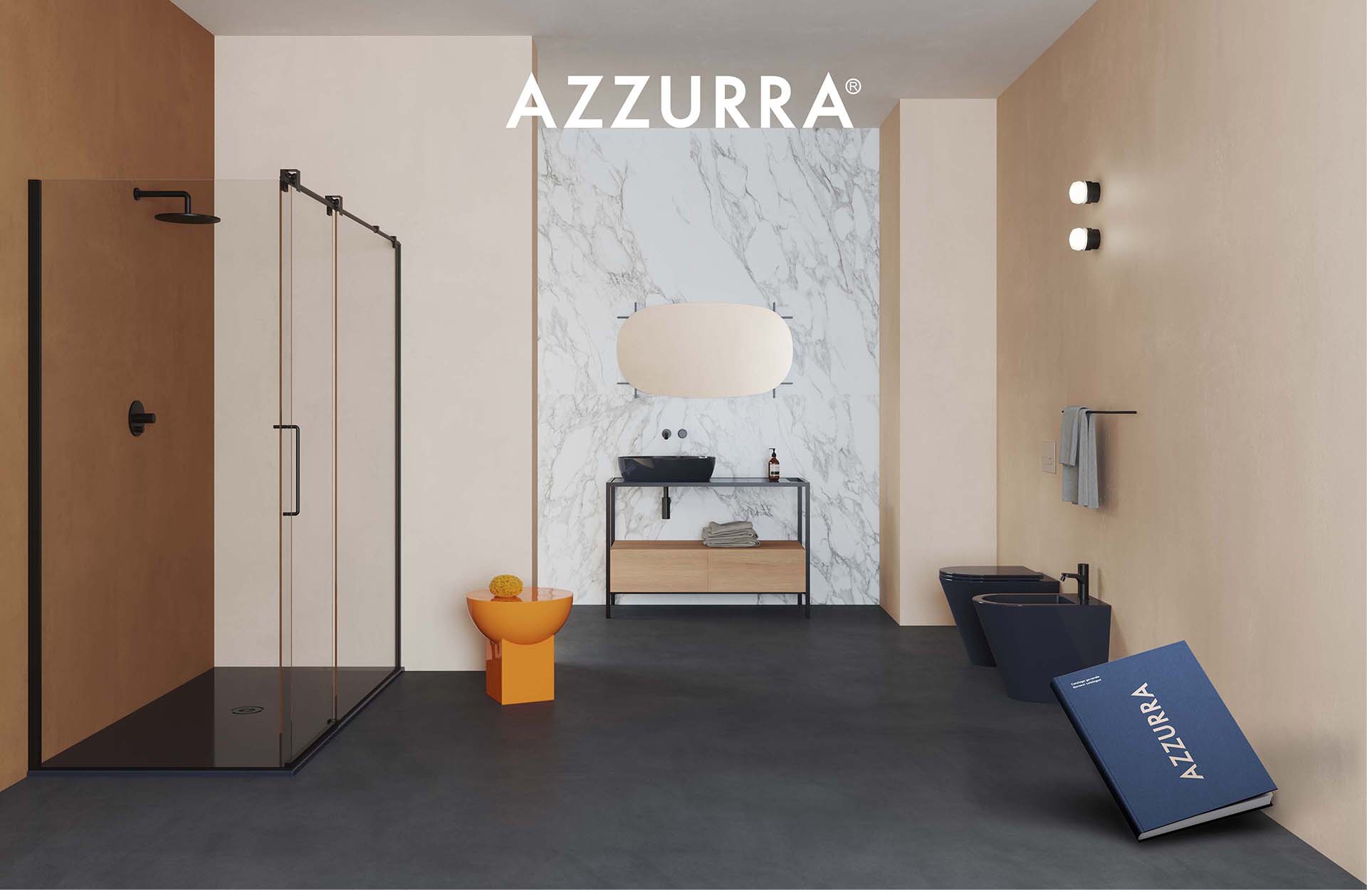 SoloDue by Azzurra, the tailor-made full body ceramic shower tray, only ...