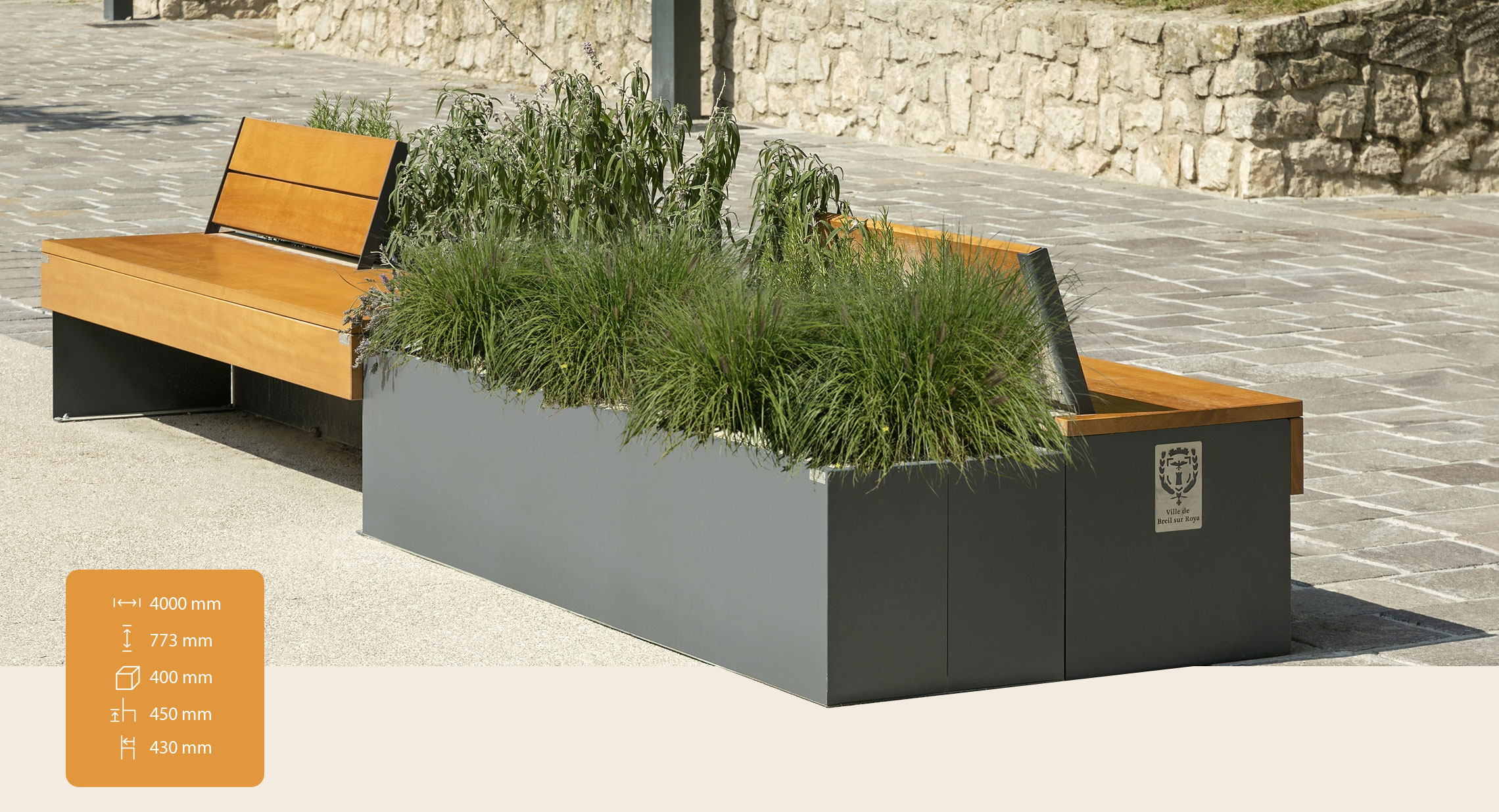 Zen Island Lab23: a composition of planters and benches ideal to create ...