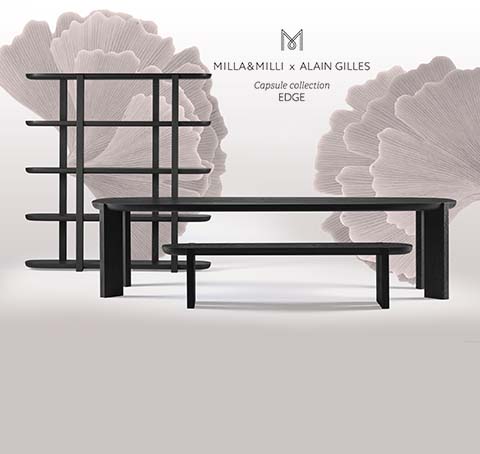 Edge solid wood furniture by Milla&milli with sinuous and minimal lines ...