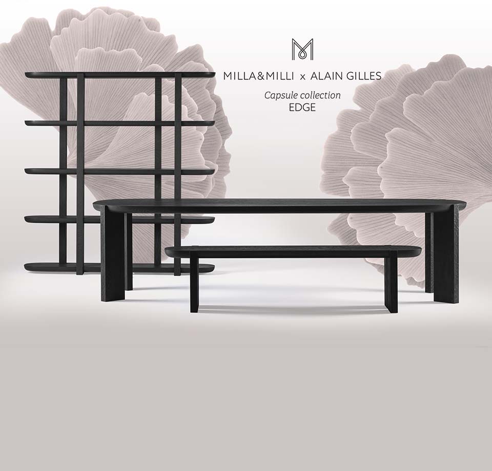 Edge solid wood furniture by Milla&milli with sinuous and minimal lines ...